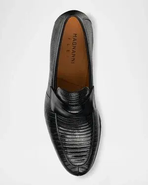 Magnanni Vincente Lizard Penny Loafers