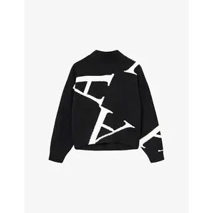 ALLSAINTS A Star High-neck Jumper - Black/white
