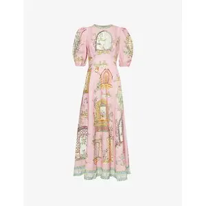 alemais monte linen midi dress ALEMAIS Monte Linen Midi Dress