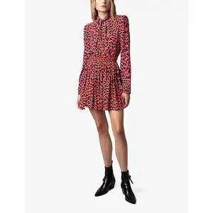 Zadig&Voltaire Tyler Python-effect Leather Heeled Ankle Boots