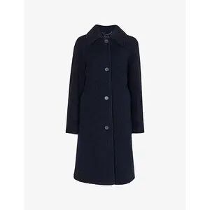 Whistles Romy Collared Boucle Wool-blend Coat