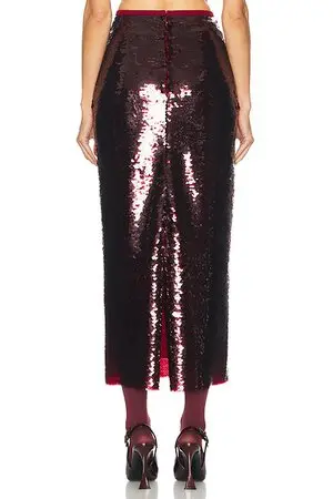 SEV Sequin Embellished Midi Skirt