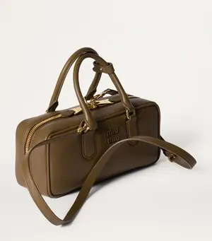 Miu Miu Leather Arcadie Top-handle Bag - Green