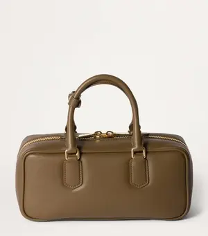 Miu Miu Leather Arcadie Top-handle Bag - Green