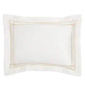 AMALIA HOME COLLECTION Dalila Sateen Boudoir Sham Exclusive - Cream/gold