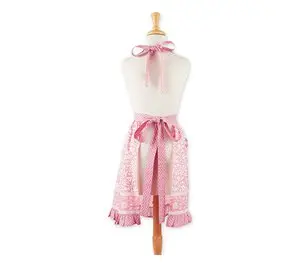 DESIGN IMPORTS Pink Ophelia Apron