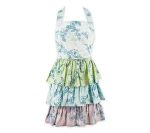 DESIGN IMPORTS Sweet Floral Ruffle Apron - One-color