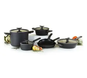 BERGHOFF Leo 10pc Nonstick Cookware Set With Gl Ass Lid - One-color