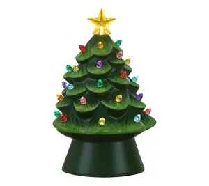 MR. CHRISTMAS 8 In. Nostalgic Ceramic Tree Gr Een - One-color