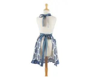 DESIGN IMPORTS Blue Ophelia Apron