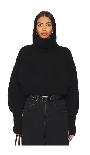 GRLFRND X Emily Gemma Elya Turtleneck Sweater - Black