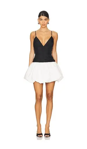 Line & Dot Nohemi Ruffled Crepe Mini Dress