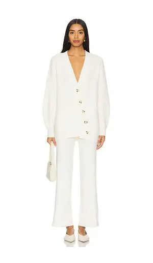 525 America Evelyn Asymmetrical Luxe Oversized Cardigan