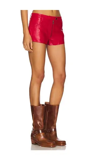 UNDERSTATED LEATHER Perfect Leather Short - Red