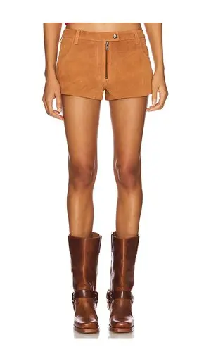 Understated Leather Button Detailed Shorts For Women