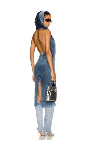 open back hoodie dress Major Label Backless Hoodie Dress