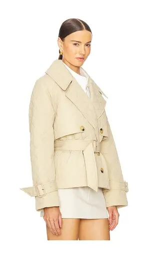 L'academie Abbey Quilted Double-breasted Jacket