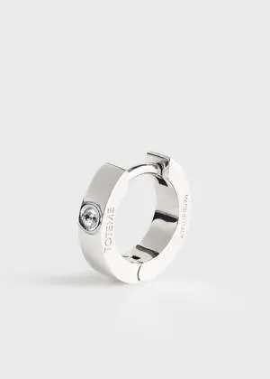 TOTEME Bezel Diamond Huggie Hoop Earrings