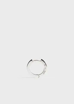 TOTEME Bezel Diamond Huggie Hoop Earrings