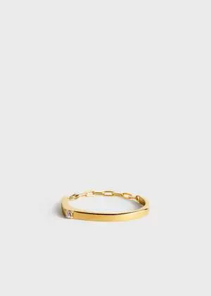 TOTEME Diamond Chain Ring - Gold