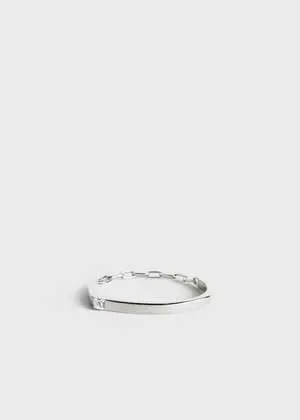 TOTEME Diamond Chain Ring - Silver