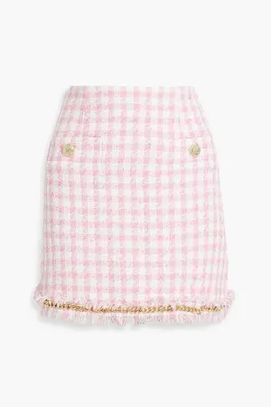 Rebecca Vallance Gabrielle Houndstooth Tweed Mini Skirt