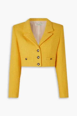 Alessandra Rich Cropped Bouclé-tweed Jacket