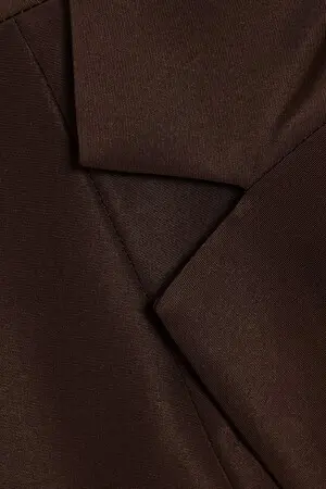 Carolina Herrera Belted Silk-faille Wrap Gown - Brown