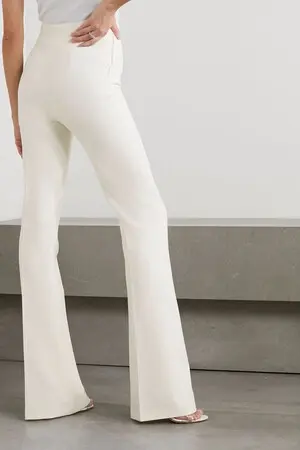 Safiyaa Alexa Crepe Flared Pants - Ivory
