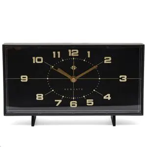 NEWGATE Wideboy Mantel Alarm Clock - All Black
