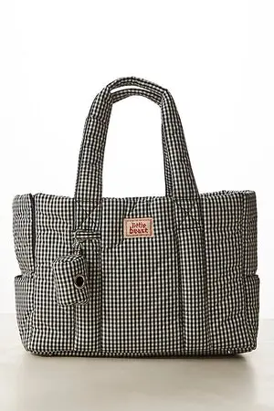 LITTLE BEAST Gingham Carrier - Noir