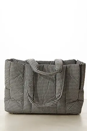 LITTLE BEAST Gingham Carrier - Noir