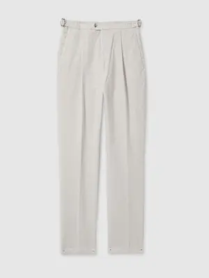 OSCAR JACOBSON Delon Corduroy Trousers - White
