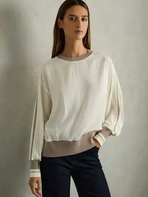 REISS Sienna Lyocell Woven Top