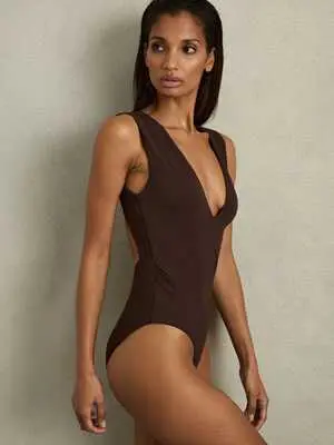 REISS Naomi Plunge One-piece Swimsuit