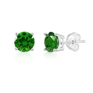 DONATELLO GIAN Sterling Silver Stud Earrings - Green