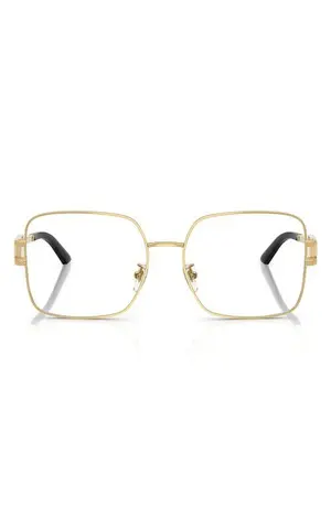 Versace 56mm Square Eyeglasses - Gold