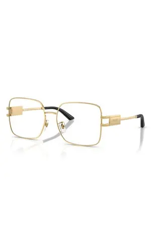 Versace 56mm Square Eyeglasses - Gold