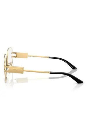 Versace 56mm Square Eyeglasses - Gold