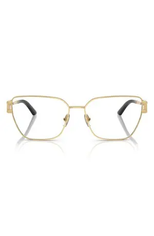 Versace 57mm Pillow Eyeglasses - Gold