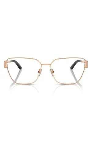 Versace 57mm Pillow Eyeglasses - Rose Gold