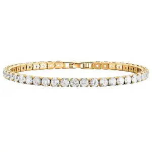 DONATELLO GIAN Round Cut Tennis Bracelet - Gold