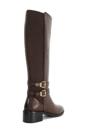 Dune London Tatter Knee High Boot - Brown