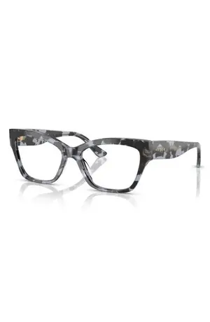 VOGUE 54mm Cat Eye Optical Glasses - Blue Tortoise