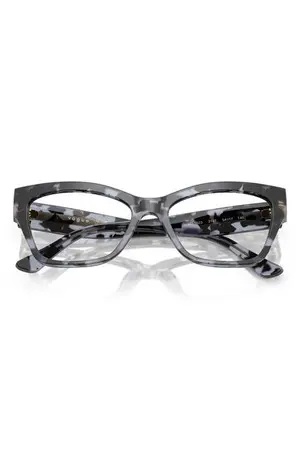 VOGUE 54mm Cat Eye Optical Glasses - Blue Tortoise