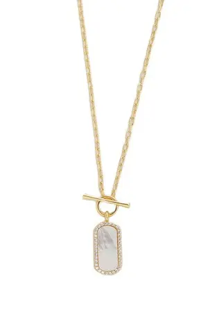 Argento Vivo Mother-of-pearl Pendant Necklace - Gold