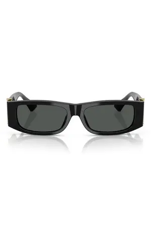 Versace 55mm Rectangular Sunglasses - Dark Grey