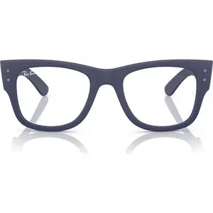 Ray-ban Mega Wayfarer Liteforce Rectangular Eyeglasses - Blue