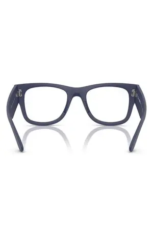 Ray-ban Mega Wayfarer Liteforce Rectangular Eyeglasses - Blue