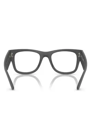 Ray-ban Mega Wayfarer Liteforce Rectangular Eyeglasses - Grey
